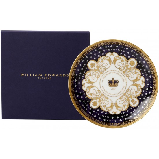 William Edwards King Charles III Coronation Plate 21cm